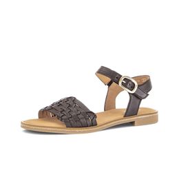 Riemchensandale Gabor "Riemchensandale", Damen, Gr. 42,5, braun, Schuhe Riemchensandale