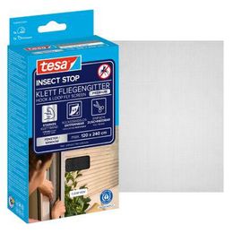 Tesa&reg; Klett-Fliegengitter INSECT STOP Premium, zum Befestigen an Fensterrahmen, L 1200 x B 2400 mm, anthrazit-transparent