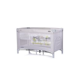 Chipolino Reisebett Ariel, 2 Ebenen, Tragetasche, Seiteneingang, Seitentasche grau/hase