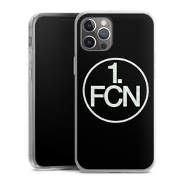 DeinDesign iPhone 12 Pro Max Handy Silikon H&uuml;lle Case transparent Handyh&uuml;lle 1. Fc N&uuml;rnberg Logo 1. Fcn Silikon Case