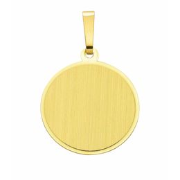 Adelia&acute;s Kette ohne Anh&auml;nger ADELIA&acute;S "Damen 585 Gold Gravurplatte Anh&auml;nger &Oslash; 15,5 mm", gold, Halsketten, Damen, Gold, Schmuckset - Set mit Halskette