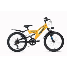 Kinderfahrrad WYLD "WYLD Kinder-Mountainbike Fully ATB 20" Zodiac 6 G&auml;nge" Gr. 31, orange, schwarz, Fahrr&auml;der, Kinder, 31cm, 20 Zoll (50,80cm) hinten: 20 Zoll (50,80cm)