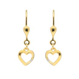 Adelia&acute;s Paar Ohrh&auml;nger ADELIA&acute;S "Damen Goldschmuck", gold, Ohrringe, Damen, Damen, Gold, mit Zirkonia Goldschmuck f&uuml;r Damen
