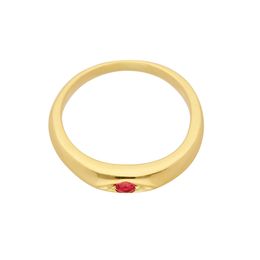 Adelia&acute;s Kettenanh&auml;nger ADELIA&acute;S "585 Gold Anh&auml;nger Taufring &Oslash; 10,1 mm", rot, Schmuckanh&auml;nger, Damen, Gold, Kettenanh&auml;nger, mit Rubin Goldschmuck f&uuml;r Damen