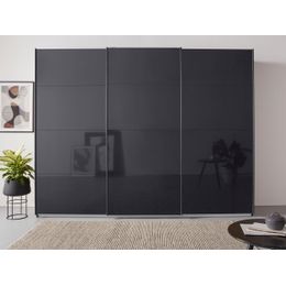 Schwebet&uuml;renschrank Rauch "Kleiderschrank Schrank Garderobe Ankleide TOPSELLER OTELI", graumetallic, hochglanz effektgrau, B:271cm H:229cm T:62cm, Holzwerkstoff, Schr&auml;nke, Schwebet&uuml;renschrank, Breiten 203/271/315/360 cm H&ouml;hen 210/229 cm MADE IN GERMANY