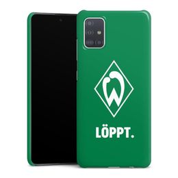 DeinDesign Galaxy A51 Handy Premium Case Smartphone Handyh&uuml;lle Schutzh&uuml;lle gl&auml;nzend Sv Werder Bremen Statement Official Licensed Product Premium Case