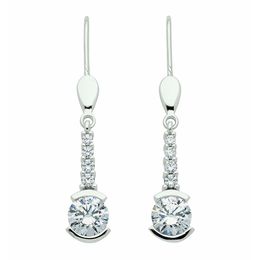 Adelia&acute;s Paar Ohrh&auml;nger ADELIA&acute;S "Ohrh&auml;nger Ohrringe 333 Wei&szlig;gold ( 8K ) mit Zirkonia", silber, Ohrringe, Damen, Damen, Gold, Goldohrringe