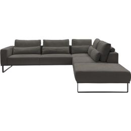 Ecksofa Musterring "JustB PM100", mocca, B:308cm H:88cm T:200cm, 85% Polyester, 15% Viskose, Sofas, Ecksofa, wahlweise mit Funktion und Kissen, mit Metallkufe, Ma&szlig;e 200 x 308 cm