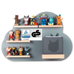 Wandregal BOARTI "Regal Holz Wolke Kinder Toniebox Tonies Figuren", grau, B:48cm T:19cm, Regale, Wandregal
