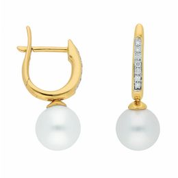 Adelia&acute;s Paar Creolen ADELIA&acute;S, silber, Ohrringe, Damen, Damen, 0,08 VVS = sehr sehr kleine Einschl&uuml;sse, Gold, Goldohrringe