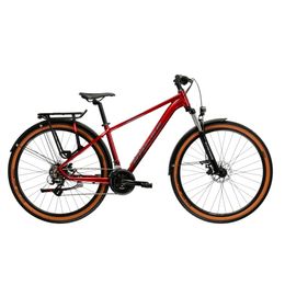 Mountainbike KROSS "KROSS Mountainbike Hardtail 29" Hexagon X200 rot 21 G&auml;nge" Gr. 53, rot, schwarz, Fahrr&auml;der, Herren, 53cm, 29 Zoll (73,66cm) hinten: 29 Zoll (73,66cm), Rahmen aus Aluminium Performance