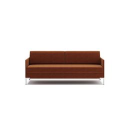 Schlafsofa HESTB&AElig;K "Hestb&aelig;k 415 3-Sitzer, Bettfunktion, Federkern, Breite 208cm", braun (rusty orange), B:208cm H:79cm T:82cm, 100% Polyester, Sofas, Schlafsofa, Umklappbar, Querschl&auml;fer, sehr komfortabel, Stauraum
