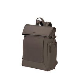 Notebookrucksack Samsonite, Gr. B/H/T: 31cm x 44,5cm x 16cm, taupe, Polyester, Rucks&auml;cke, Softes, mattes Nylon