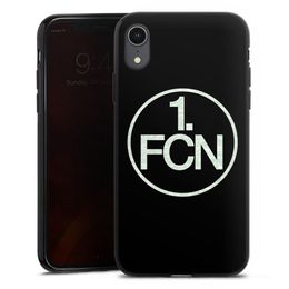 DeinDesign iPhone Xr Handy Silikon H&uuml;lle Case schwarz Handyh&uuml;lle 1. Fc N&uuml;rnberg Logo 1. Fcn