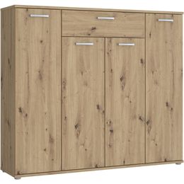 Kommode FORTE "Kombikommode, Stauraum, Einlegeb&ouml;den verstellbar", artisan eiche, B:139,3cm H:120,7cm T:34,1cm, Holzwerkstoff, Sideboards, Kommode, B/H/T ca.140/120/34 cm, viel Stauraum, PEFC zertifiziert