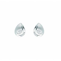 Adelia&acute;s Paar Ohrh&auml;nger ADELIA&acute;S "Ohrstecker Ohrringe 333 Wei&szlig;gold ( 8K ) mit Zirkonia", silber, Ohrringe, Damen, Damen, Gold, Goldohrringe