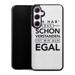DeinDesign Galaxy A55 5G Handy Slim Case extra d&uuml;nn Silikon Handyh&uuml;lle schwarz H&uuml;lle Spruch Sayings Statement Silikon Slim Case
