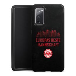 DeinDesign Galaxy S20 FE 5G Handy Panzer Handyh&uuml;lle robuste Outdoor H&uuml;lle Schutzh&uuml;lle gl&auml;nzend European Cup Eintracht Frankfurt Merchandise Tough Case