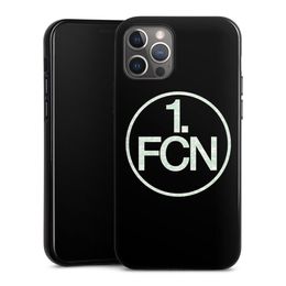 DeinDesign iPhone 12 Pro Handy Silikon H&uuml;lle Case schwarz Handyh&uuml;lle 1. Fc N&uuml;rnberg Logo 1. Fcn