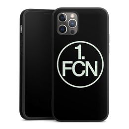 DeinDesign iPhone 12 Pro Handy Premium Silikon H&uuml;lle Handyh&uuml;lle schwarz Case 1. Fc N&uuml;rnberg Logo 1. Fcn Silikon Premium Case