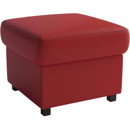 Sit & More Polsterhocker SIT & MORE "Montego", feuerrot, B:58cm H:46cm T:58cm, Hocker, Polsterhocker