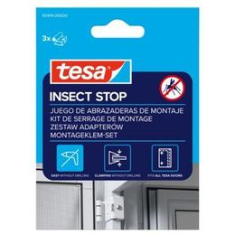 Tesa&reg; Klemm-Adapter-Set INSECT STOP, 3-teilig, f&uuml;r T&uuml;ren und Fenster, wei&szlig;