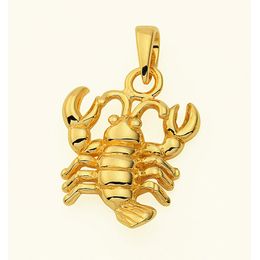 Adelia&acute;s Kette mit Anh&auml;nger ADELIA&acute;S "Damen & Herren 585 Gold Sternzeichen Anh&auml;nger Krebs", gold, Halsketten, Damen, Gold, Schmuckset - Set mit Halskette