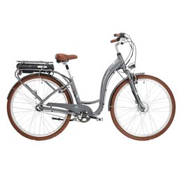 E-Bike KROSS "KROSS E-Citybike Lille 1.0 10,8Ah/450Wh 28 Zoll 3 G&auml;nge" Gr. 48, grau, grau, Elektrofahrr&auml;der, Damen, 48cm, 28 Zoll (71,12cm)