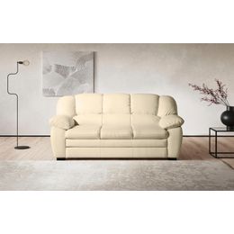 2,5-Sitzer COTTA "Casino", beige (cremefarben), B:191cm H:88cm T:92cm, Luxus-Microfaser (100% Polyester);NaturLEDER, echtes Rindsleder, Sofas, Polstergarnitur, auch als Set erh&auml;ltlich