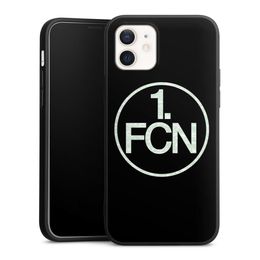 DeinDesign iPhone 12 Handy Premium Silikon H&uuml;lle Handyh&uuml;lle schwarz Case 1. Fc N&uuml;rnberg Logo 1. Fcn Silikon Premium Case