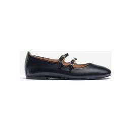 Unisa Leder-Spangenballerinas in Schwarz - 45% | Gr&ouml;&szlig;e 39 | Damen-ballerinas