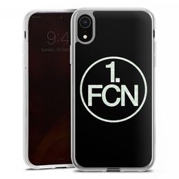 DeinDesign iPhone Xr Handy Silikon H&uuml;lle Case transparent Handyh&uuml;lle 1. Fc N&uuml;rnberg Logo 1. Fcn Silikon Case