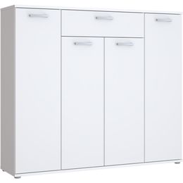 Kommode FORTE "Kombikommode, Stauraum, Einlegeb&ouml;den verstellbar", wei&szlig;, B:139,3cm H:120,7cm T:34,1cm, Holzwerkstoff, Sideboards, Kommode, B/H/T ca.140/120/34 cm, viel Stauraum, PEFC zertifiziert