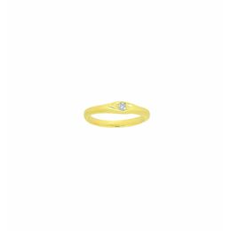 Adelia&acute;s Kettenanh&auml;nger ADELIA&acute;S "Anh&auml;nger Taufring 585 Gold ( 14K ) mit 1 Diamant ( 0,01 ct )", gold, Schmuckanh&auml;nger, M&auml;dchen, 0,01 VVS = sehr sehr kleine Einschl&uuml;sse mit Diamant, Gold, Kettenanh&auml;nger, Goldanh&auml;nger Taufring