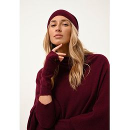 Just Cashmere Kaschmir-M&uuml;tze "Ginger" in Bordeaux - 47% | Damen-muetzen-caps