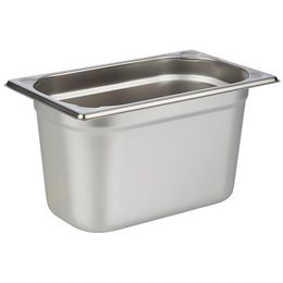 Aufbewahrungssystem APS "GN 1/4 Beh&auml;lter 26,5 x 16,2 cm", silberfarben, B:16cm H:15,5cm L:26,5cm, Edelstahl, Lebensmittelaufbewahrungsbeh&auml;lter, Gastronorm-Beh&auml;lter, zum Anrichten und Lagern von Speisen