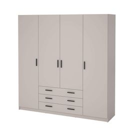 Kleiderschrank Inosign "Sprint, viel Stauraum, robuste Qualit&auml;t, 3 Breiten 98, 147, 195 cm", cashmere, B:195,5cm H:204cm T:49,8cm, FSC-zertifizierter Holzwerkstoff, Schr&auml;nke, Kleiderschrank, viel Stauraum mit T&uuml;ren, Schubladen und Einlegeb&ouml;den, modernes Design