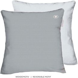 Kissenh&uuml;llen Tom Tailor HOME "FINE STRIPES", grau (moody grau, light grau), B:40cm H:0,5cm L:40cm, Satin, Obermaterial: 100% Baumwolle, Kissenbez&uuml;ge, new bedroom, gewebtes Label