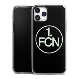DeinDesign iPhone 11 Pro Handy Slim Case Silikon Handyh&uuml;lle transparent H&uuml;lle extra d&uuml;nn 1. Fc N&uuml;rnberg Logo 1. Fcn Silikon Slim Case