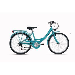 Jugendfahrrad Dacapo "Dacapo Kinderfahrrad 24'' Balloon 6 G&auml;nge" Gr. 36, grau, Fahrr&auml;der, Kinder, 36cm, 24 Zoll (60,96cm) hinten: 24 Zoll (60,96cm)