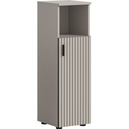 Stauraumschrank Welltime "MANI, H&ouml;he: 95 cm, Paneeloptik, 1 offenes Fach, 1 T&uuml;r", kaschmir, B:30cm H:95cm T:30cm, FSC-zertifizierter Holzwerkstoff, Schr&auml;nke, Stauraumschrank, Badezimmerschrank, Badschrank, Bad, Badezimmer