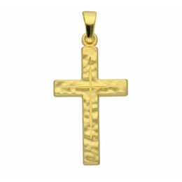 Adelia&acute;s Kreuzkette ADELIA&acute;S "Halskette - Kreuzkette mit Kreuz Anh&auml;nger aus 333 Gold", gold, Halsketten, Damen, Gelbgold 333 Gold, Gelbgold 333, Gold, Kreuzkette, Schmuckset mit bis 45 cm stufenlos verstellbarer 925 Silber Halskette