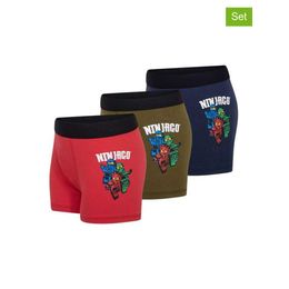Lego 3er-Set: Boxershorts in Rot/ Khaki/ Dunkelblau - 39% | Gr&ouml;&szlig;e 122 | Kinder-waesche