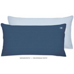 Kissenh&uuml;llen Tom Tailor HOME "FINE STRIPES", blau (schwarz navy, sky blau), B:40cm H:0,5cm L:80cm, Satin, Obermaterial: 100% Baumwolle, Kissenbez&uuml;ge, new bedroom, gewebtes Label