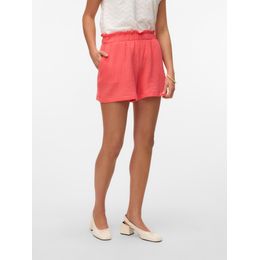 V&eacute;ro Moda Shorts VERO MODA "VMNATALI HW SHORTS NOOS", Damen, Gr. L (40), N-Gr, rosa (dubarry), Web, Obermaterial: 100% Baumwolle, unifarben, relaxed fit kurz, Hosen Shorts