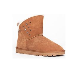 Gooce Leder-Winterboots "Suzie" in Hellbraun - 70% | Gr&ouml;&szlig;e 38 | Damen-stiefel