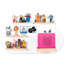 Wandregal BOARTI "Regal Holz Wolke Kinder Toniebox Tonies Figuren", wei&szlig;, B:48cm T:19cm, Regale, Wandregal