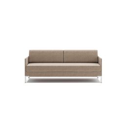 Schlafsofa HESTB&AElig;K "Hestb&aelig;k 415 3-Sitzer, Bettfunktion, Federkern, Breite 208cm", beige (antelope), B:208cm H:79cm T:82cm, 100% Polyester, Sofas, Schlafsofa, Umklappbar, Querschl&auml;fer, sehr komfortabel, Stauraum