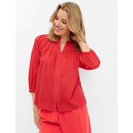 Kurzarmbluse Brax "Style VALESCA", Damen, Gr. 36, rot, Web, 100% Baumwolle, Blusen