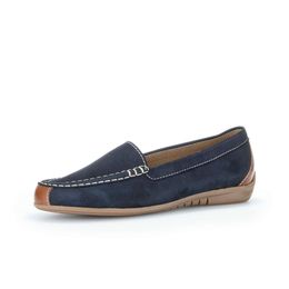 Mokassin Gabor "Mokassin", Damen, Gr. 37,5, blau, Schuhe Mokassin